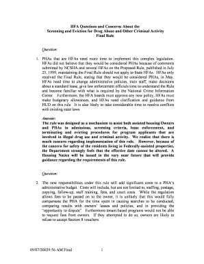 Fillable Online HFA Questions and Concerns About the Fax Email Print ...