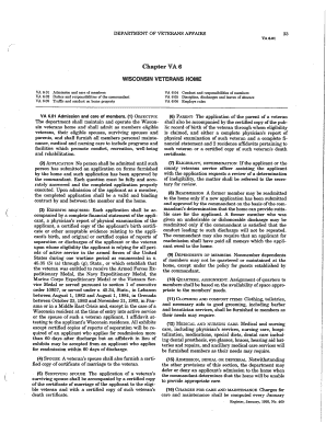 Fillable Online docs legis wisconsin DEPARTMENT OF VETERANS AFFAIRS 33 ...