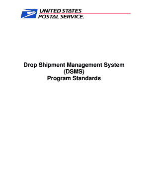 Fillable Online ribbs usps DSMS Program Standards - ribbs usps Fax ...