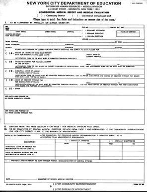 Fillable Online schools nyc (APPLICATION FORM or 198 MusT ALSO BE ...