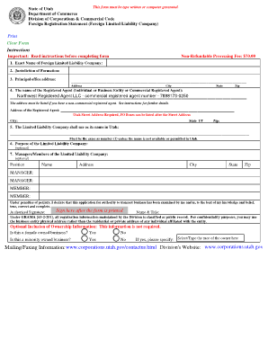 Fillable Online Foreign Registration Statement (Foreign Limited ...