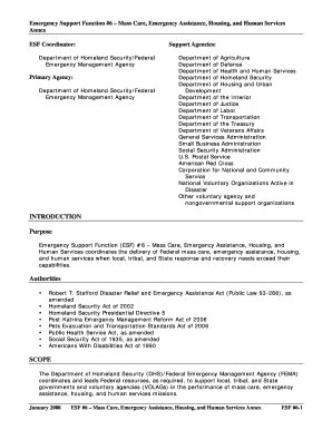 Fillable Online fema ESF Coordinator Fax Email Print - pdfFiller