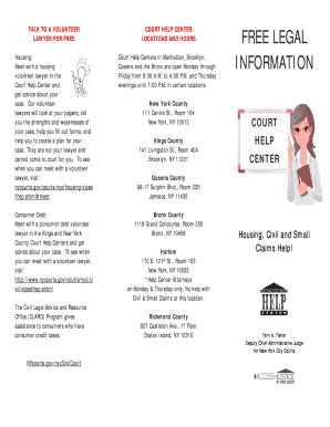 Fillable Online nycourts Help Center Brochure - nycourts Fax Email ...