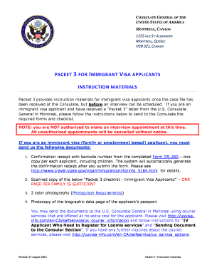 Fillable Online photos state PACKET 3 FOR IMMIGRANT VISA APPLICANTS ...