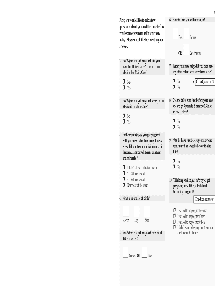 Fillable Online No Yes No Yes No Yes No Yes No Yes - Maine.gov - maine ...