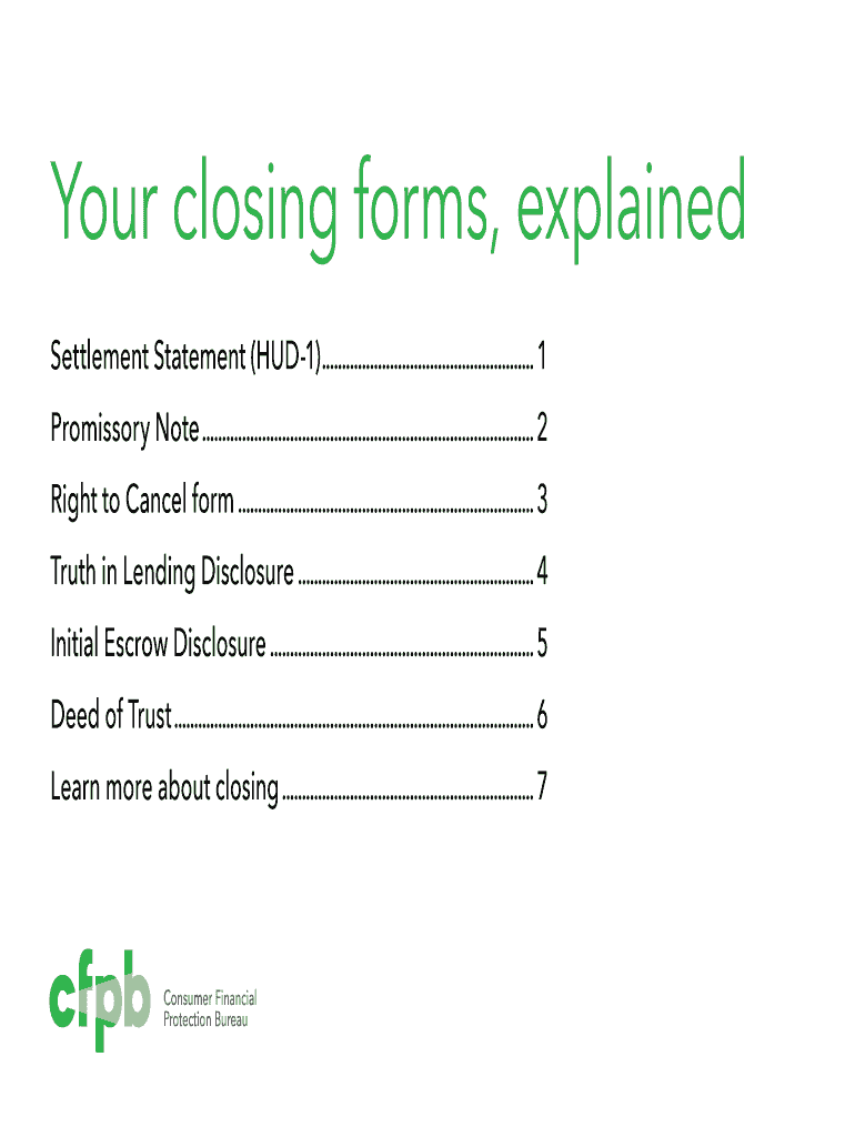 Fillable Online consumerfinance Your closing forms, explained Fax Email ...