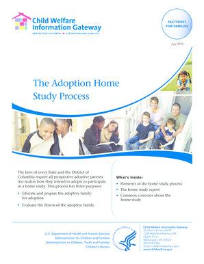 Fillable Online childwelfare The Adoption Home Study Process ...