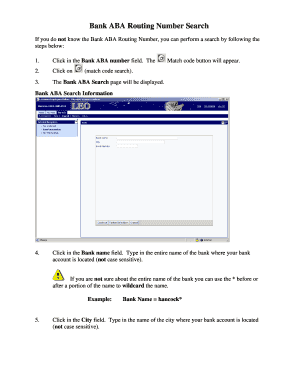 Fillable Online doa louisiana Bank ABA Routing Number Search Fax Email ...