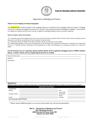 Fillable Online dbf georgia Reporting Mortgage Fraud form Fax Email ...