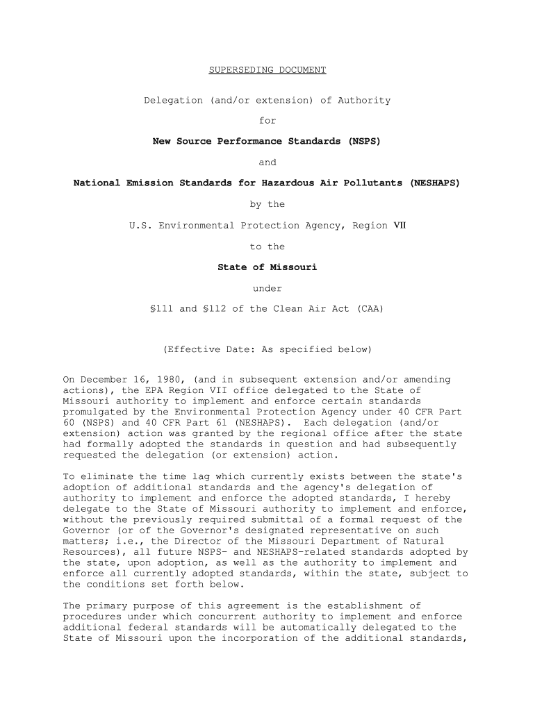 Fillable Online epa SUPERSEDING DOCUMENT - epa Fax Email Print - pdfFiller