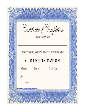 Fillable Online Printable cpr certificates - Hoover Web Design Fax ...