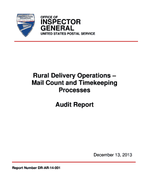 Fillable Online uspsoig Rural Delivery Operations Fax Email Print ...