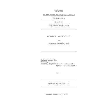 Fillable Online mdcourts RICHARD A - mdcourts Fax Email Print - pdfFiller