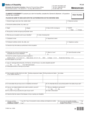 Fillable Online ben omb delaware Notice of Disability Fax Email Print ...