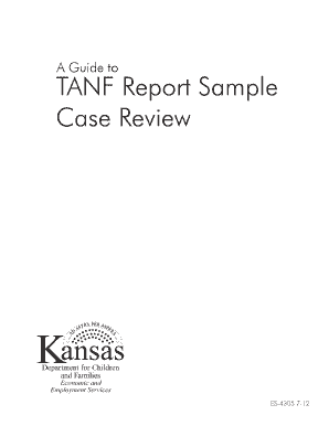 Fillable Online A Guide To TANF Report Sample Case Review Fax Email ...
