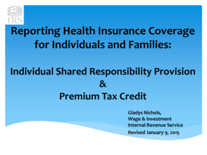 Fillable Online Individual Shared Responsibility Provision & Premium Tax Credit Fax Email Print ...