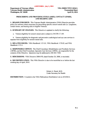Fillable Online va vha directive 10342 form Fax Email Print - pdfFiller