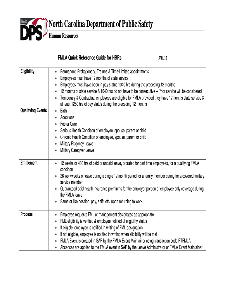 Fillable Online ncdps TM 310 Leave Administrator Reminders Fax Email ...