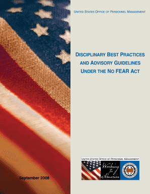 Fillable Online opm Disciplinary best practices and advisory guidelines ...