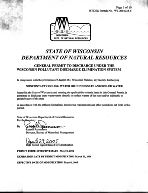 Fillable Online dnr wi Permit PDF 1024KB, 10 pg - dnr wi Fax Email ...