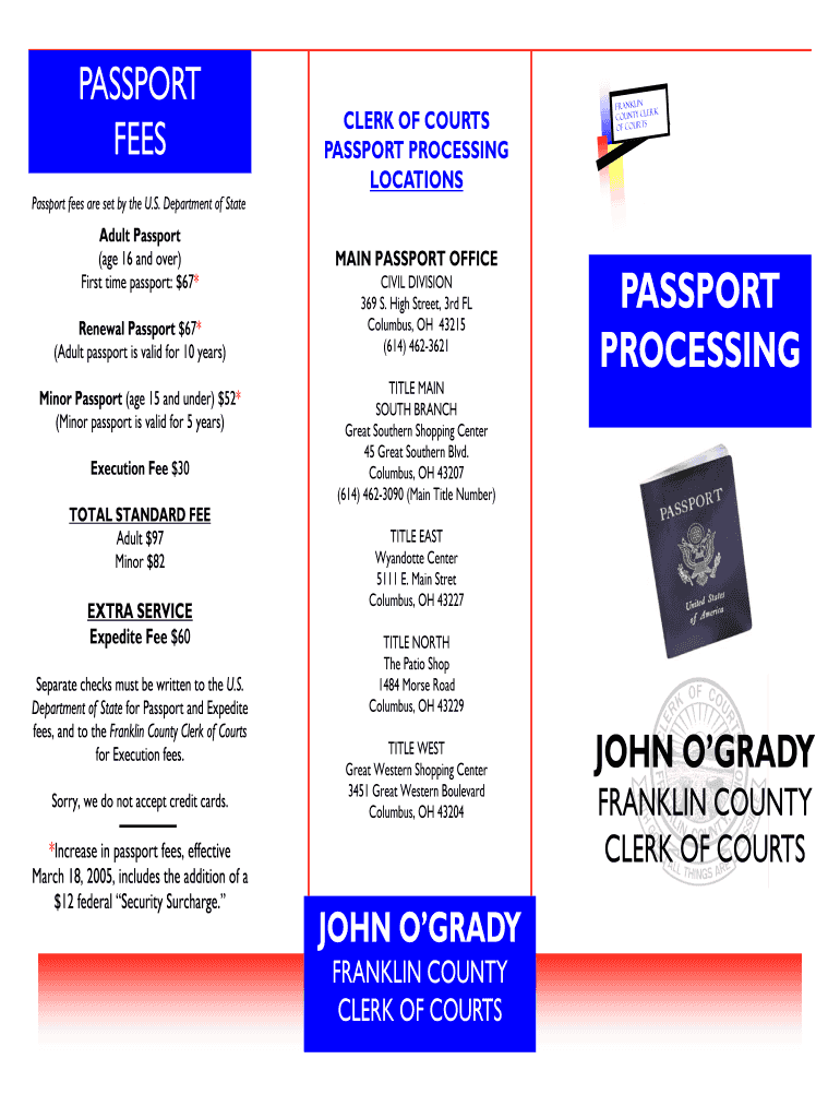 Fillable Online franklincountyohio Passport brochure Fax Email Print ...