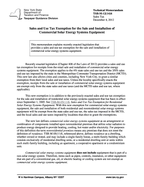Fillable Online tax ny Sales and Use Tax Exemption for the Sale and ...