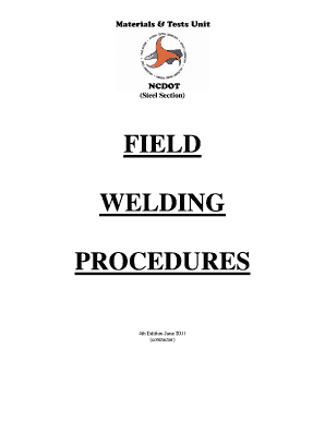 Fillable Online Field Welding Procedures Manual - Contractor Version ...