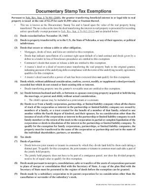 Fillable Online Documentary Stamp Tax Exemptions Fax Email Print ...