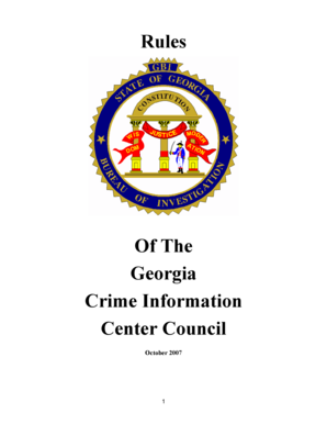 Fillable Online gbi georgia Rules Of The Georgia Crime Information ...