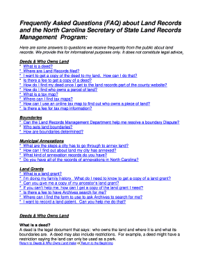 Fillable Online Frequently Asked Questions (FAQ) about Land Records Fax ...