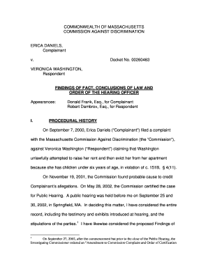 Fillable Online COMMISSION AGAINST DISCRIMINATION Fax Email Print ...