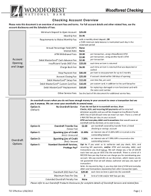 Fillable Online Woodforest Checking Fax Email Print - pdfFiller