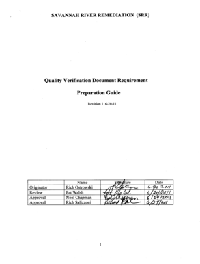 Fillable Online srs SRR Quality Verification Document Requirement ...