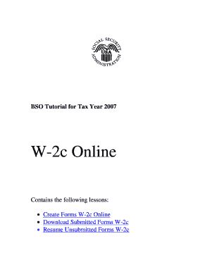 Social Security W 2c Online - Fill Online, Printable, Fillable, Blank ...