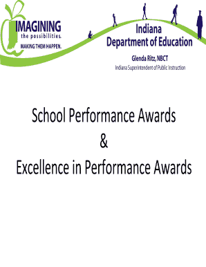 Fillable Online doe in School Performance Awards & Excellence in ...