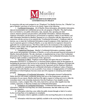 Fillable Online MUELLER SERVICES EMPLOYEE Fax Email Print - pdfFiller