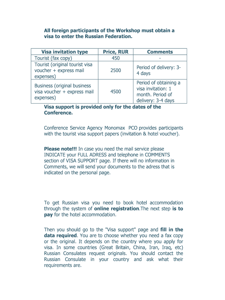 Fillable Online This visa information Fax Email Print - pdfFiller