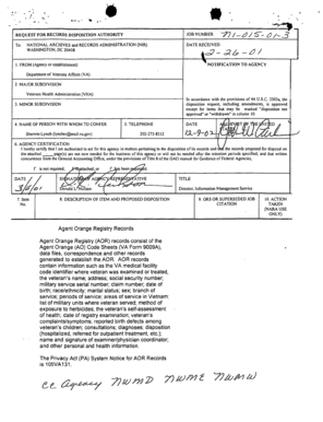 Fillable Online archives Agent Orange Registry (AOR) Records - National ...