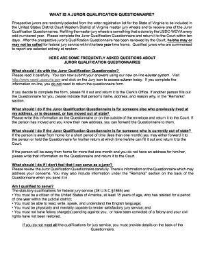 Fillable Online vawd uscourts WHAT IS A JUROR QUALIFICATION QUESTIONNAIRE - vawd uscourts Fax ...