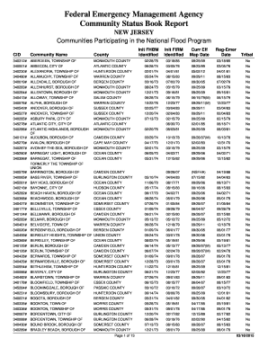 Fillable Online fema Community Status Book Report - fema Fax Email Print - pdfFiller