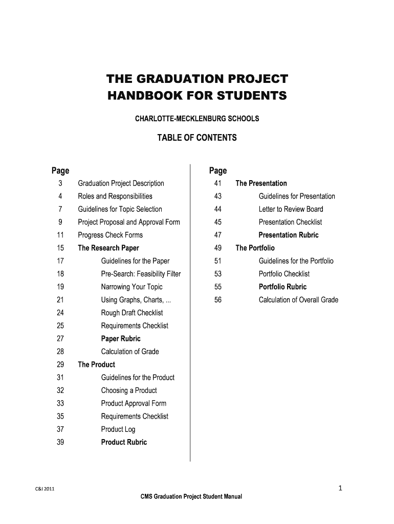 Fillable Online THE GRADUATION PROJECT Fax Email Print - pdfFiller