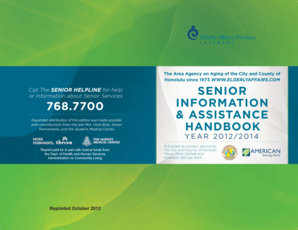 Fillable Online honolulu SENIOR INFORMATION & ASSISTANCE HANDBOOK 768. ...