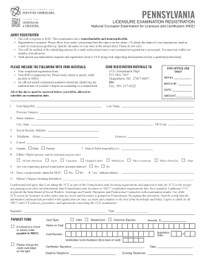 Fillable Online National Counselor Examination for Licensure and ...