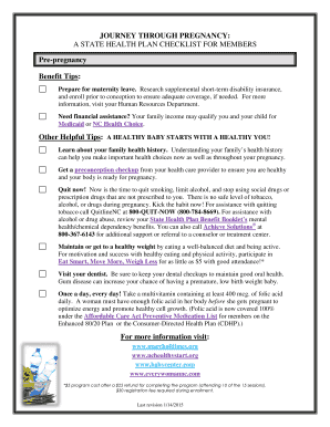 Fillable Online Maternity Leave Checklist: Fax Email Print - pdfFiller