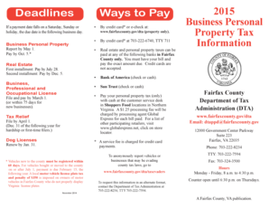 Fillable Online fairfaxcounty 2015 Business Personal Property Tax ...