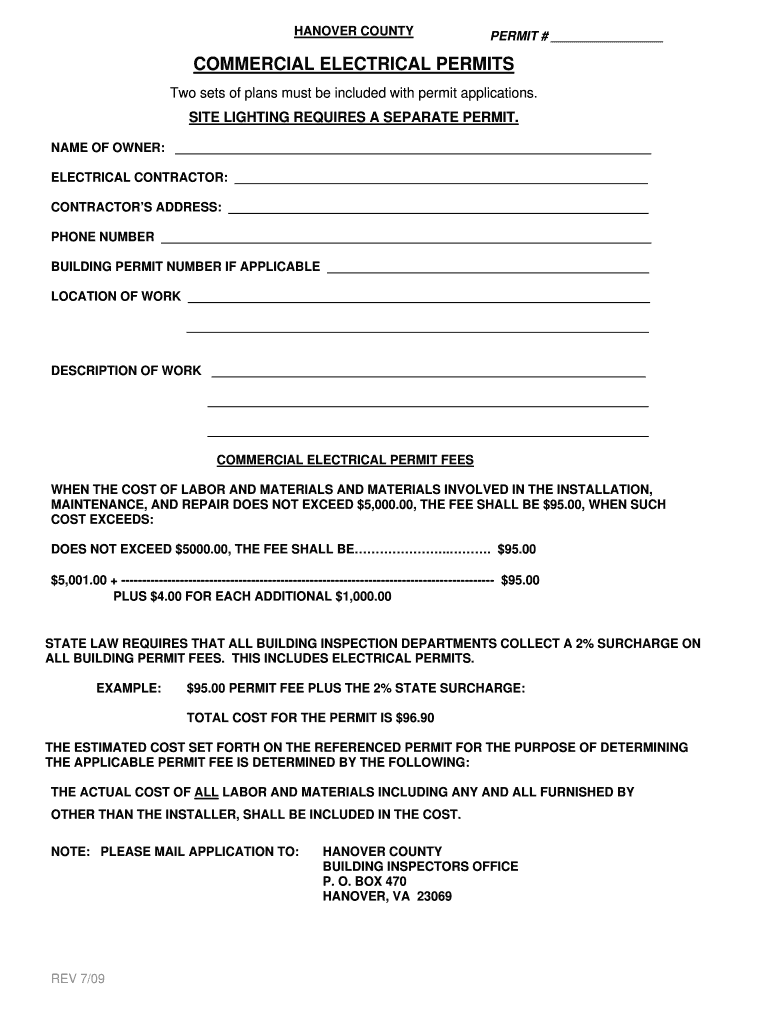 Fillable Online Commercial Electrical Application Fax Email Print ...