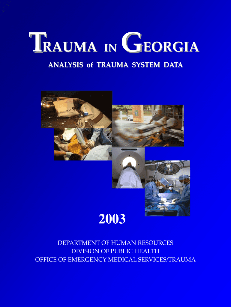 Fillable Online nhtsa TRAUMA IN GEORGIA 2003 - nhtsa Fax Email Print ...