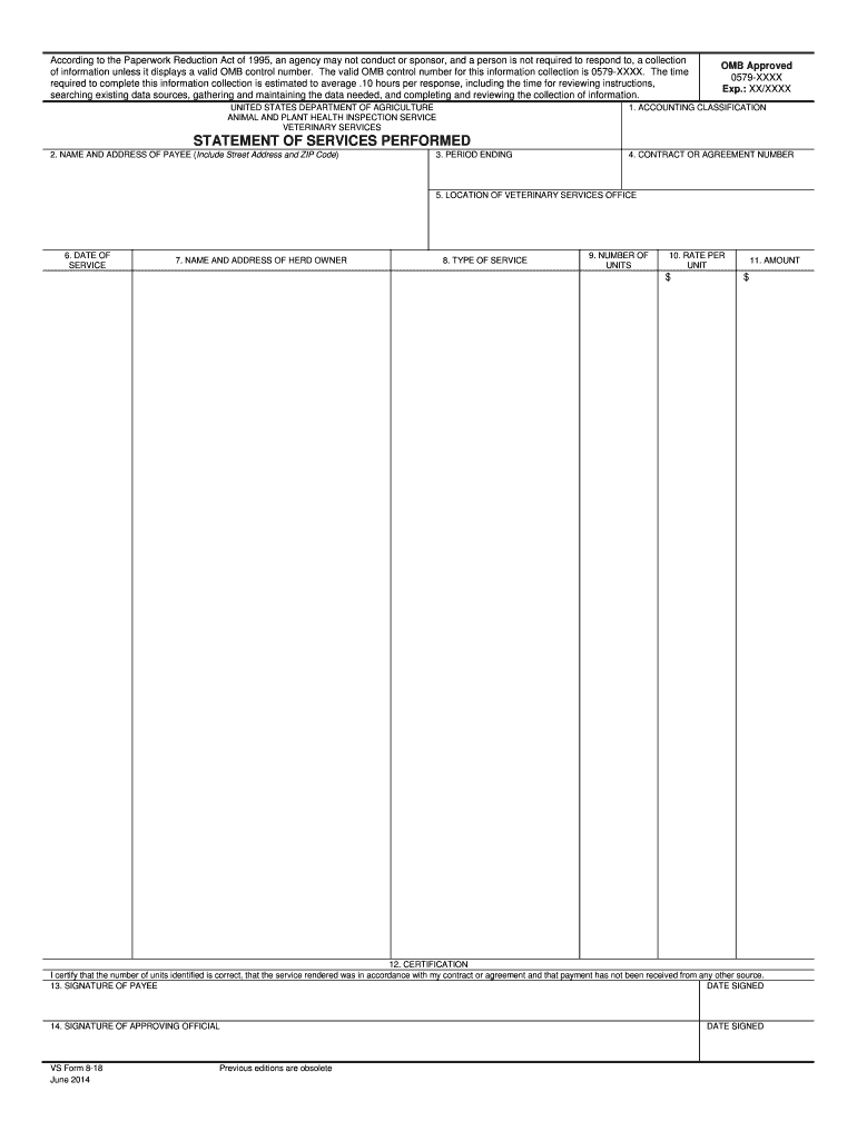 Fillable Online aphis usda of information unless it displays a valid ...