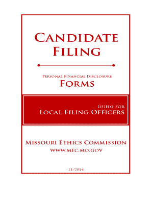 Fillable Online Candidate Filing (PFD Forms) Fax Email Print - pdfFiller