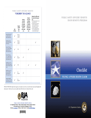 Fillable Online psob PSOB Death Claim Checklist - psob Fax Email Print ...